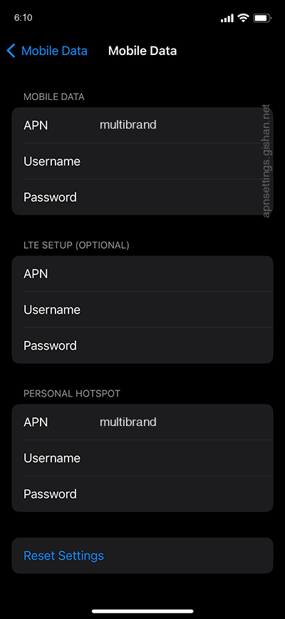 GoSmart APN settings for Apple iPhone 17 Pro Max - APN Settings USA